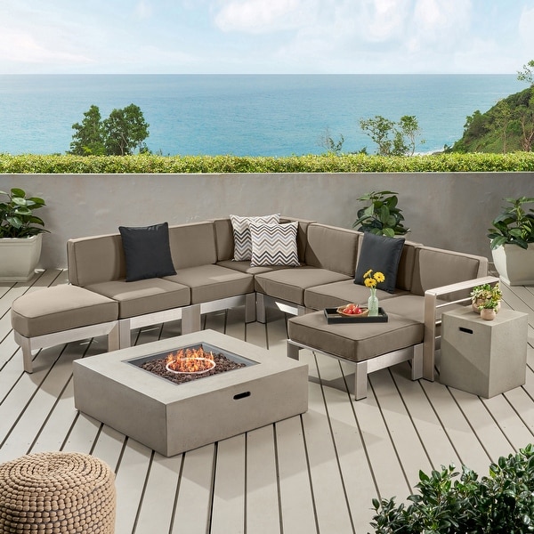 Safavieh Helga Outdoor 4 Piece Conversation Patio Set With Storage