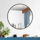 Ledel Modern Metal Framed Bathroom Vanity Mirror Round Accent Wall ...