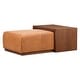 Poly & Bark Jarmo Ottoman with Adjustable Walnut Table - Full Grain ...