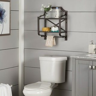 Bryony Glass and Metal Bathroom Shelves by iNSPIRE Q Classic - Bed Bath ...