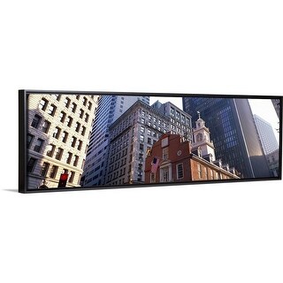 "Boston Massachusetts" Black Float Frame Canvas Art - Bed Bath & Beyond ...