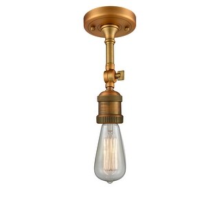 Innovations Lighting Bare Bulb Single Light 5" Wide Semi-Flush Ceiling ...