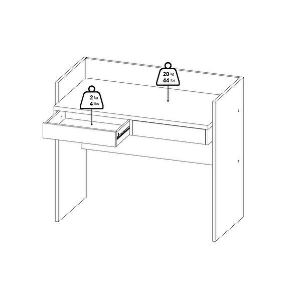 Porch & Den Wren Home Office Writing Desk with 2 Storage Drawers - Bed ...