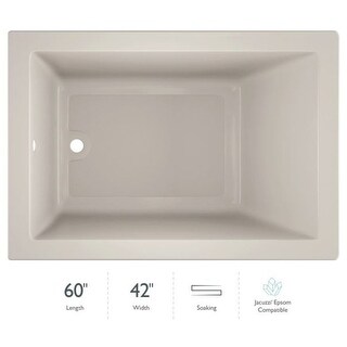 Jacuzzi 60" x 42" Solna Drop-In/Undermount Luxury Soaking Bathtub - Bed ...