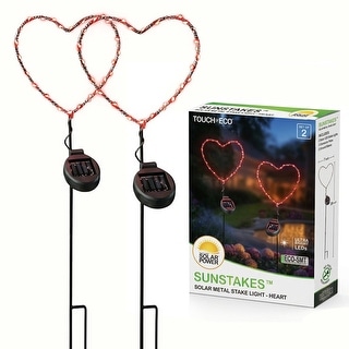 Outdoor Solar Powered LED Decorative Garden Stake Light - 2 Pack Red ...