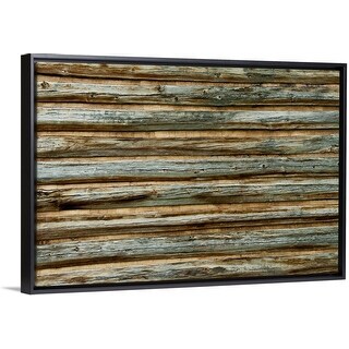 "Log cabin exterior wall" Black Float Frame Canvas Art - Bed Bath ...