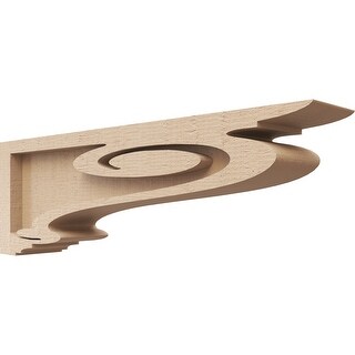 Series 3 Thin Scroll Rough Cedar Woodgrain TimberThane Corbel, Primed ...