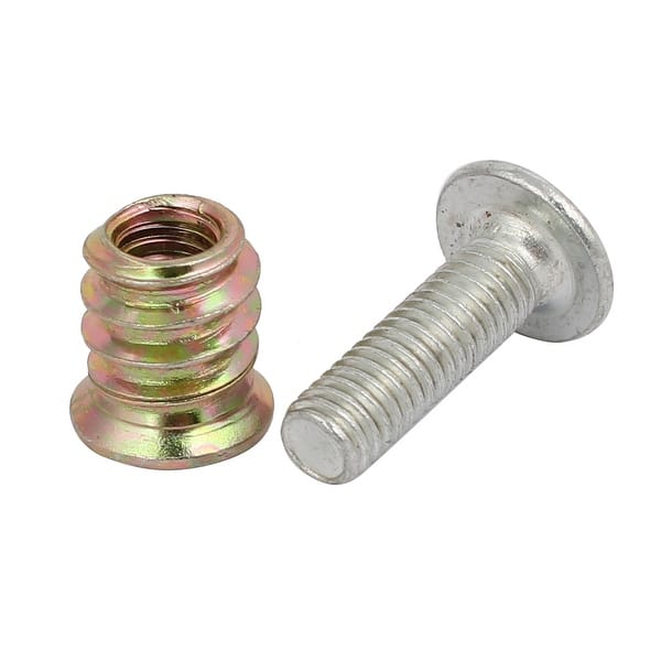 10pcs Wooded Furniture Connecting Fitting M6x20mm phillips Bolt w ...