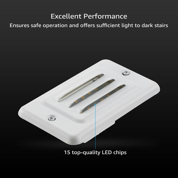 3/6-Pack LED Step Lights, Wall Mount Horizontal Stair Lighting with ...