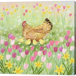 Lucy Grossmith 'Chicken and Tulips' Canvas Art - Bed Bath & Beyond ...
