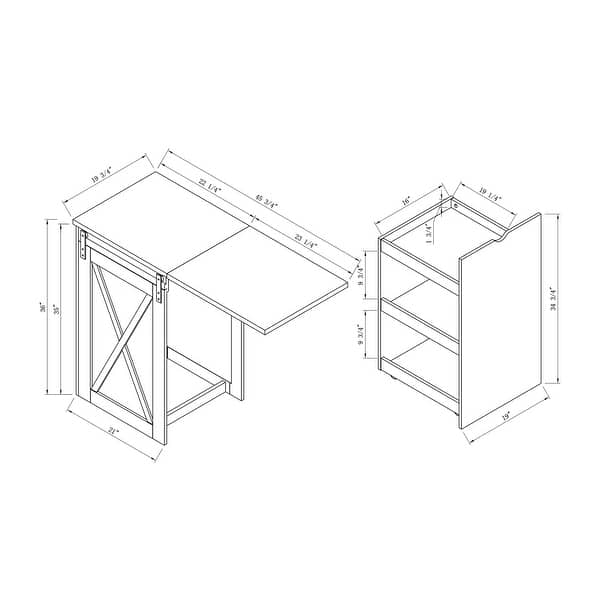 Furniture of America Aimmy Farmhouse White Extendable 3-drawer Buffet ...