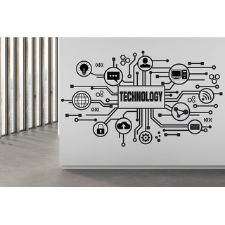 Technology Vinyl Wall Art Decal, Circuit Board Wall Decal - Bed Bath ...