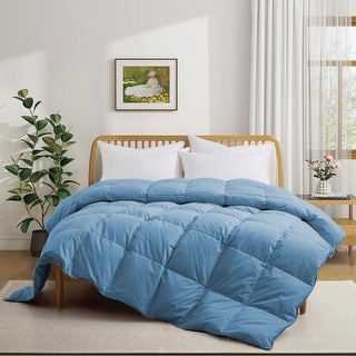 All Season Medium Warmth Organic Cotton Down Feather Comforter Duvet ...