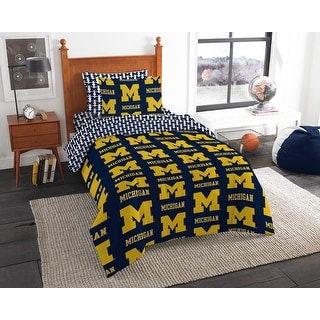 NCAA Michigan Wolverines Rotary 5 Piece Twin Bed in a Bag Set - Bed ...