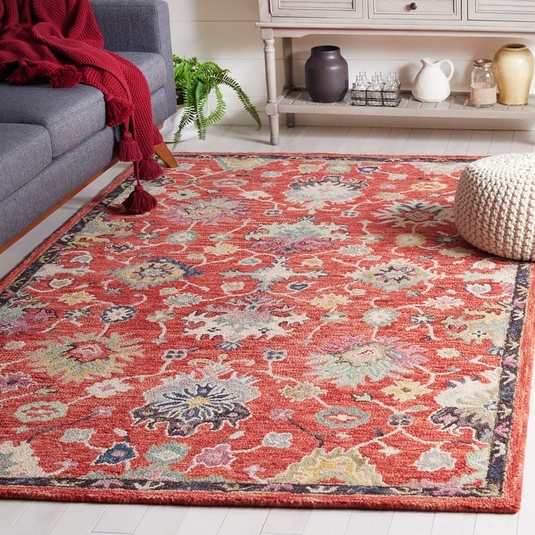 SAFAVIEH Handmade Jardin Nallely Country Floral Wool Rug - On Sale ...