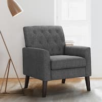Linen Square Arm Accent Chair with Pillow - On Sale - Bed Bath & Beyond ...