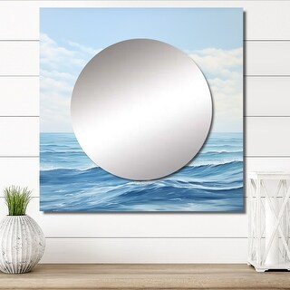 Designart "Oceans Infinity Dreamscape" Minimalism Wall Mirror ...