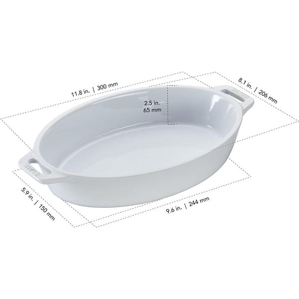 Ceramics Oval Baking Dish,Microwave freezer broiler and oven safe up to ...