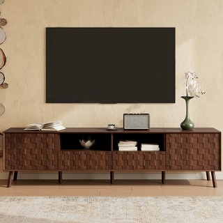 Modern 70" TV Stand for TVs up to 80", Entertainment Center Media ...
