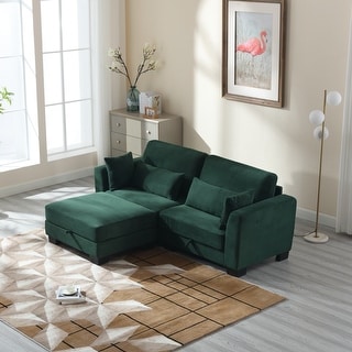 2 Seater Oversized L Shaped Loveseat Sectional Sofa, Deep Seat Loveseat ...