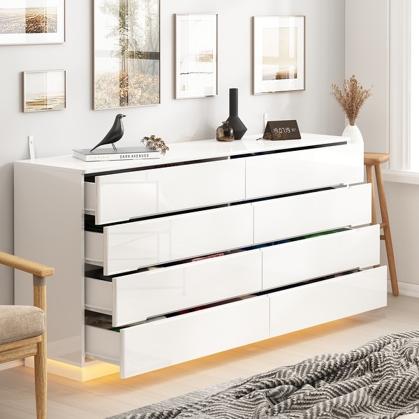 High chest of drawers white store