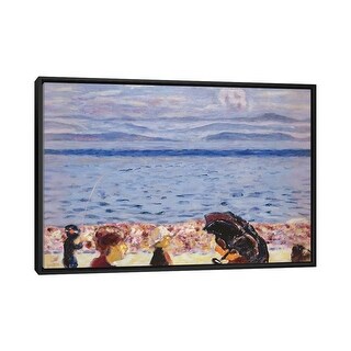 iCanvas "The Beach, Blue Sea, C.1930" by Pierre Bonnard Framed - Bed ...