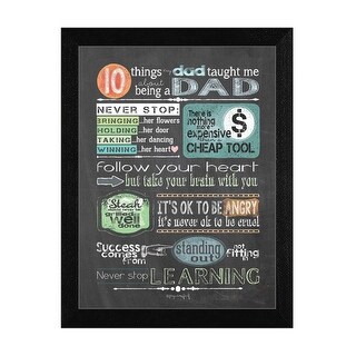 HomeRoots Reminders From Dad Black Framed Print Wall Art - Bed Bath ...