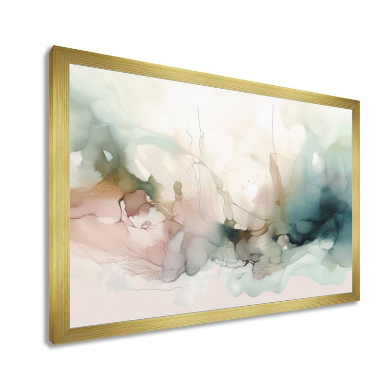 Designart "Vibrant Paint Eruption I" Modern Geometric Framed Wall Decor ...