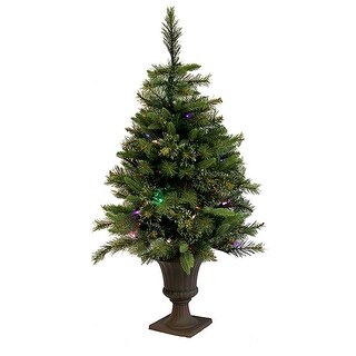 3.5' Pre-Lit Battery Operated Cashmere Potted Christmas Tree - Multi ...