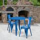 30-inch Round Metal Indoor-Outdoor Table Set - Overstock - 13404239