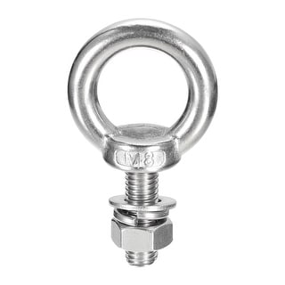 Lifting Eye Bolt, 1 Set Eye Bolt with Nut Washer 304 Stainless Steel ...