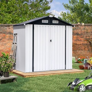 6x4 ft Metal Sheds Tool Storage Shed with Lockable Door - Bed Bath ...