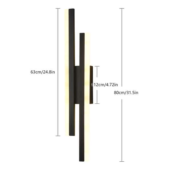 Modern Black Bathroom Vanity Sconces 12W LED Matte Light - Bed Bath ...