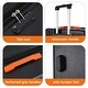 Black Contrast Color Luggage Set Hardside Expandable Suitcase Sets ...