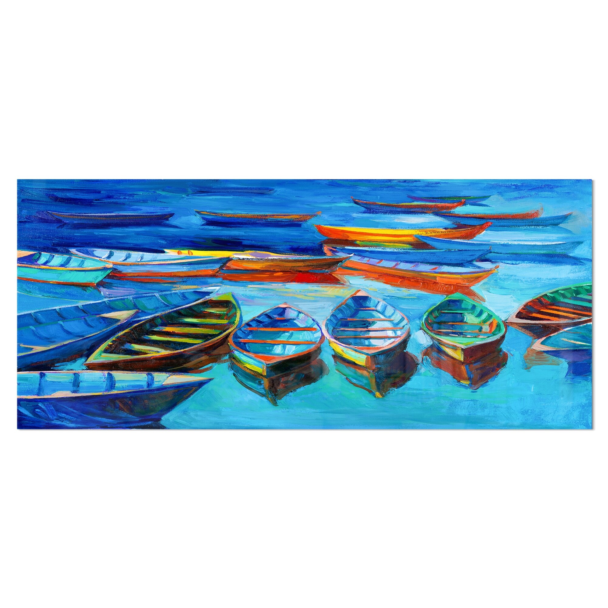 Designart 'Sea and Flowers' Landscape Metal Wall Art - Bed Bath ...