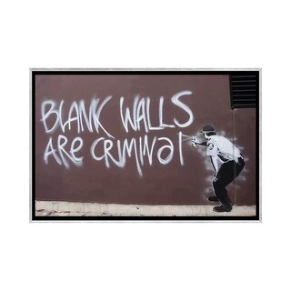 iCanvas "Blank Walls Are Criminal" by Unknown Artist Framed - Bed Bath ...