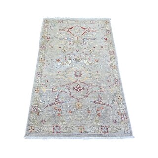 Shahbanu Rugs Goose Gray Bidjar Garus Design with Narrow Border Wool ...