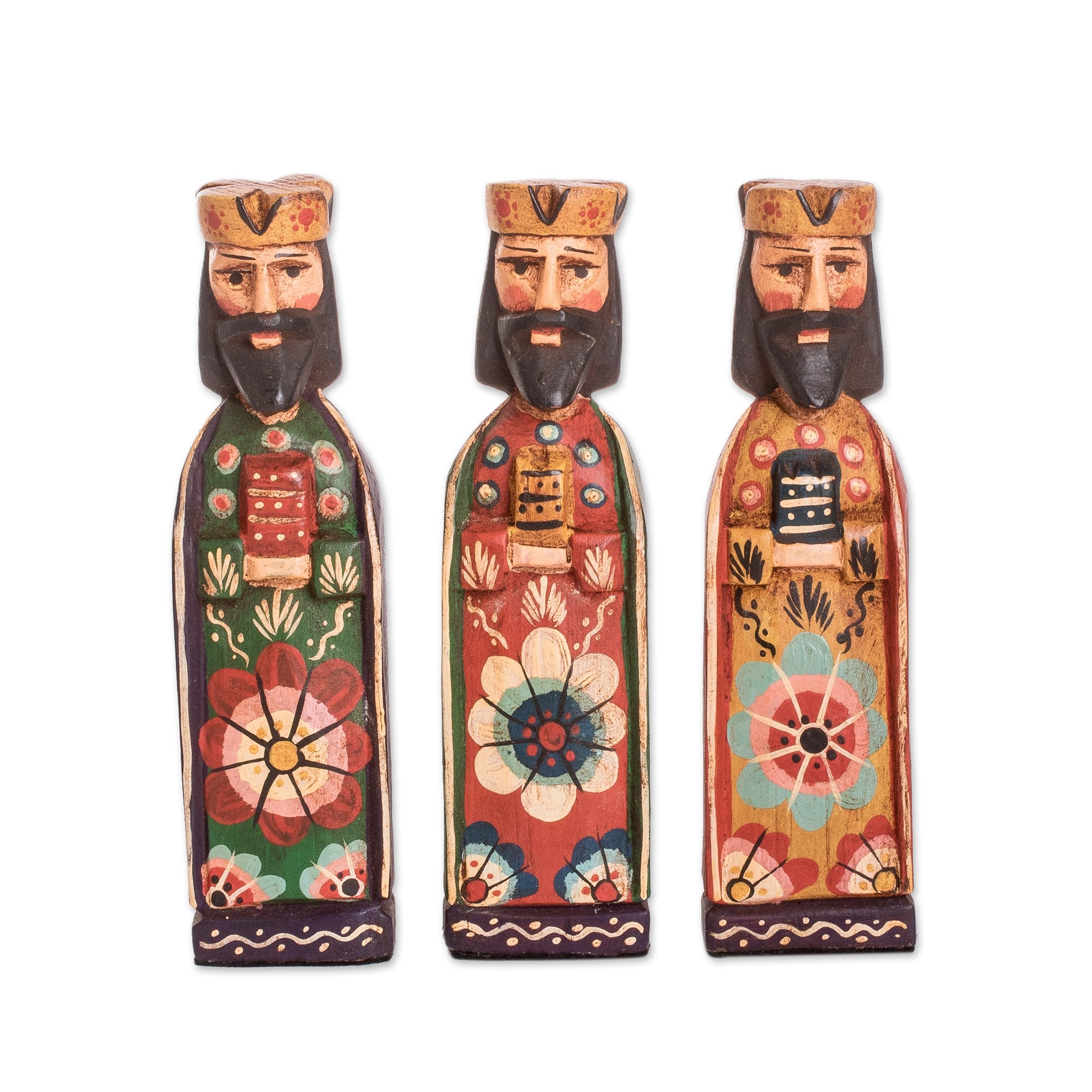 Novica Handmade Three Wise Kings Wood Statuettes (Set Of 3) - Bed Bath ...