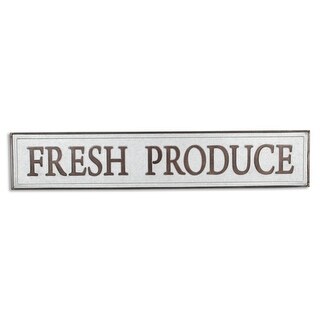Brown Metal Fresh Produce Horizontal Wall Sign - Bed Bath & Beyond ...