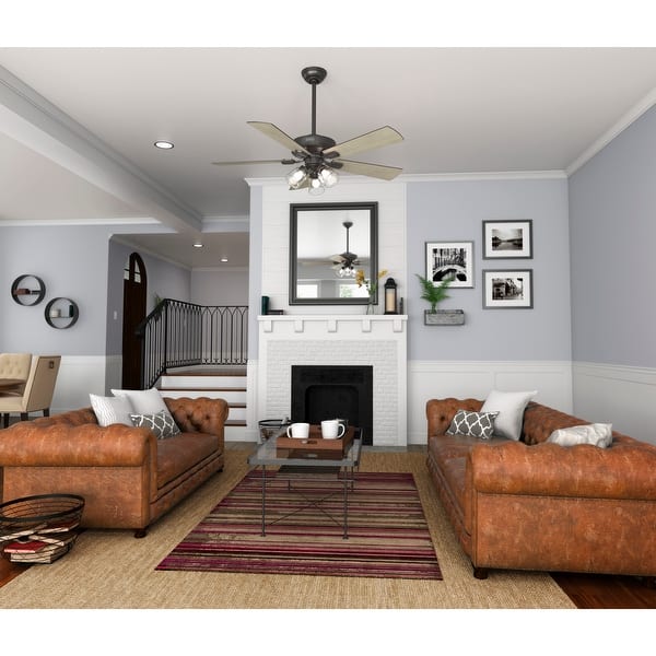 Hunter 52" Crestfield Ceiling Fan with LED Light Kit and Handheld ...