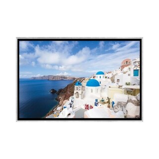 iCanvas "Iconic Blue Domed Churches, Oia, Santorini, Cyclades, Greece ...