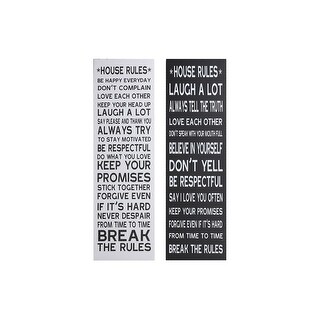 Canvas Wall Art (house Rules) (assorted) - Set Of 2 - Bed Bath & Beyond ...