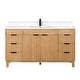 Palos Bath Vanity with Grain Composite Stone Top without Mirror - Bed ...