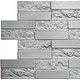 Dundee Deco Grey Cement Brick PVC 3D Wall Panels, Decorative Wall ...