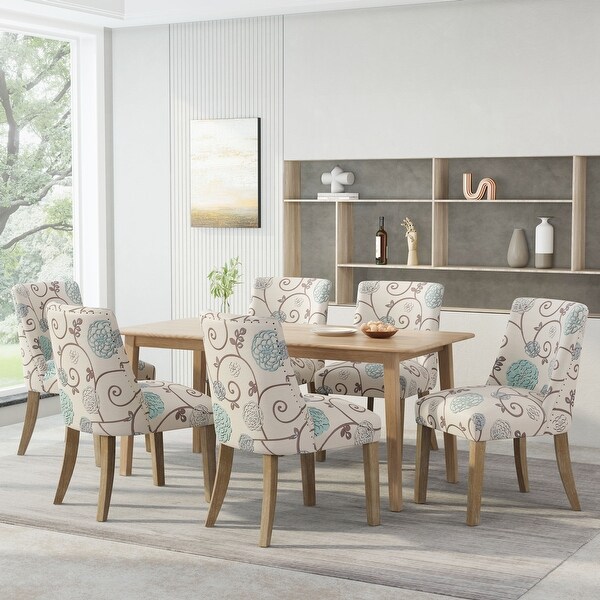 Frances Fabric Dining Chair Set of 6 by Christopher Knight Home On Sale Bed Bath Beyond 34645389