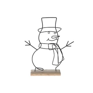 Wire Snowman Stand Decor Large - Black - Bed Bath & Beyond - 40968539