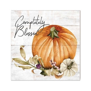 10" Orange and White "Completely Blessed" Fall Harvest Sign - Bed Bath ...
