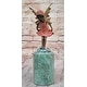 Bronze Metal Figure Of Young Fairy Angel Winged Girl On Green Marble ...