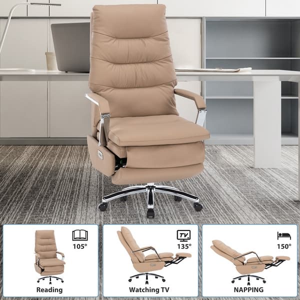 Electric Power Office Chair, Reclining Chair with Footrest, with Auto ...