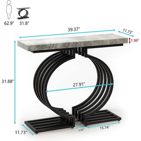 Console Table, 40 inch Modern Faux Marble Entryway Table - Bed Bath ...